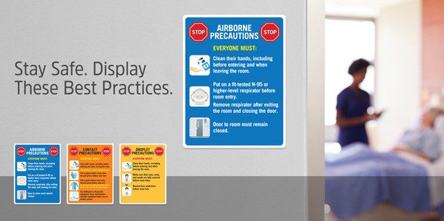 Signs for Airborne, Contact & Droplet Precautions